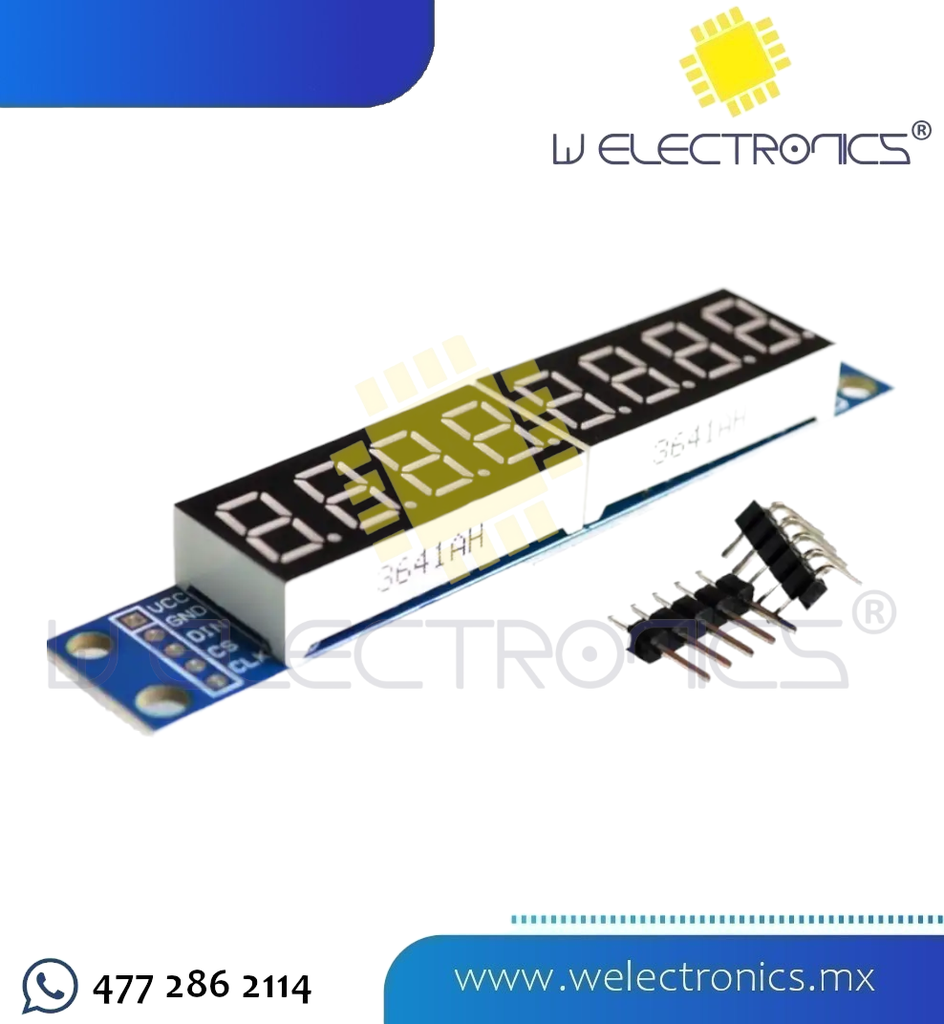 MODULO 8 DISPLAY 7 SEGMENTOS MAX7219 | W Electronics